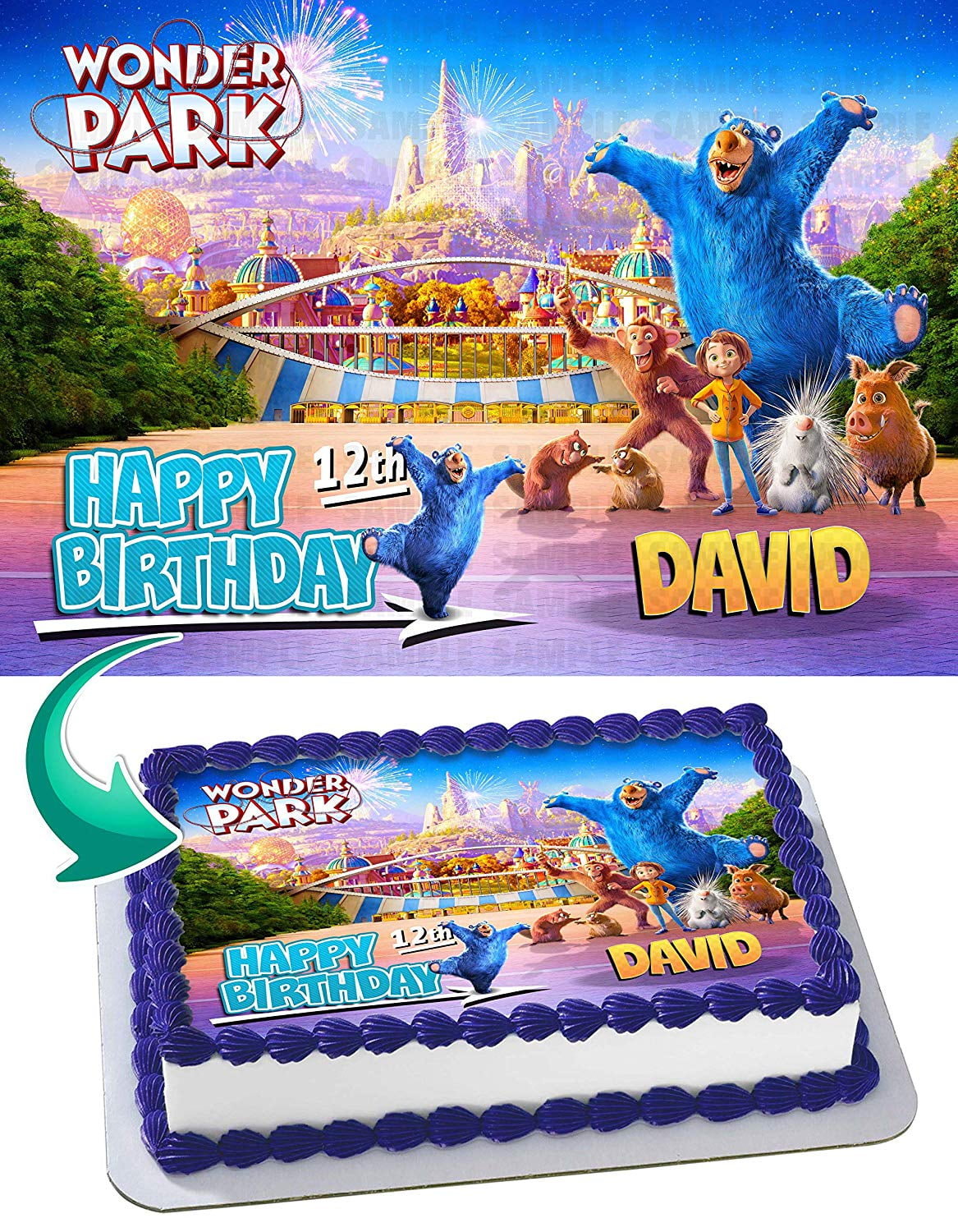 Wonder Park - Edible Cake Topper - 11.7 x 17.5 Inches 1/2 Sheet ...