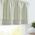 Curtainking Striped Valance Kitchen Valance for Windows Double Layer ...