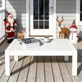 All-Weather Aluminum Outdoor Coffee Table, Modern Coffee Table for ...