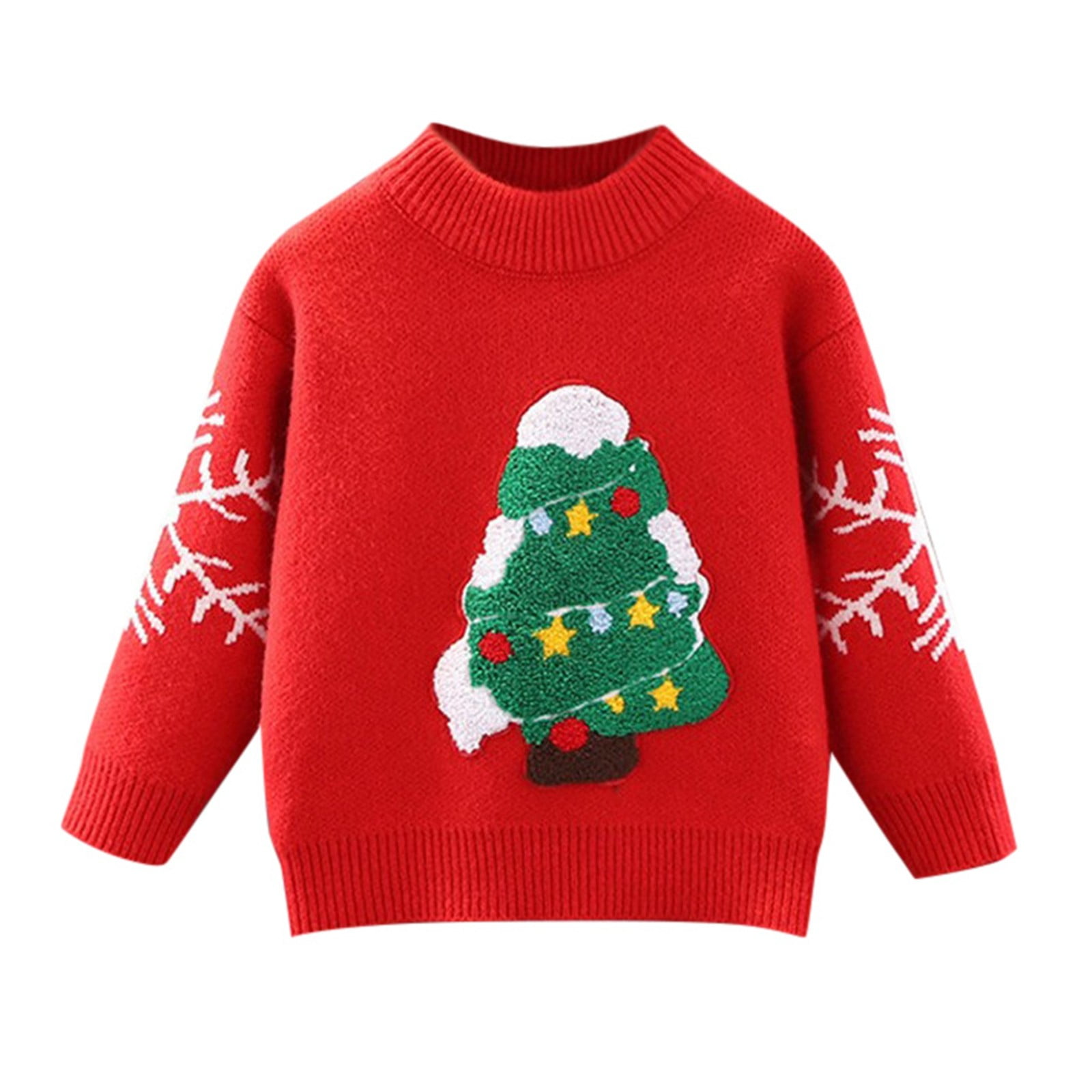 Click here for Tievosa Christmas Girl Boy Knitted Sweater Double... prices