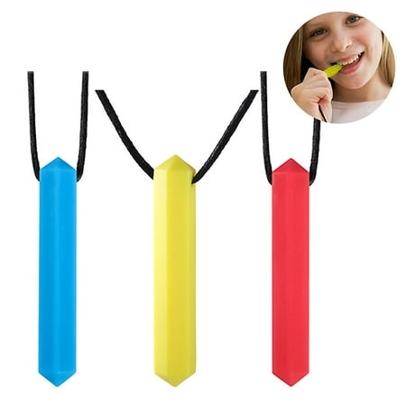 Dinohhi 3 Pcs Chew Chew Crayon Sensory Necklace - Best For Kids Or ...