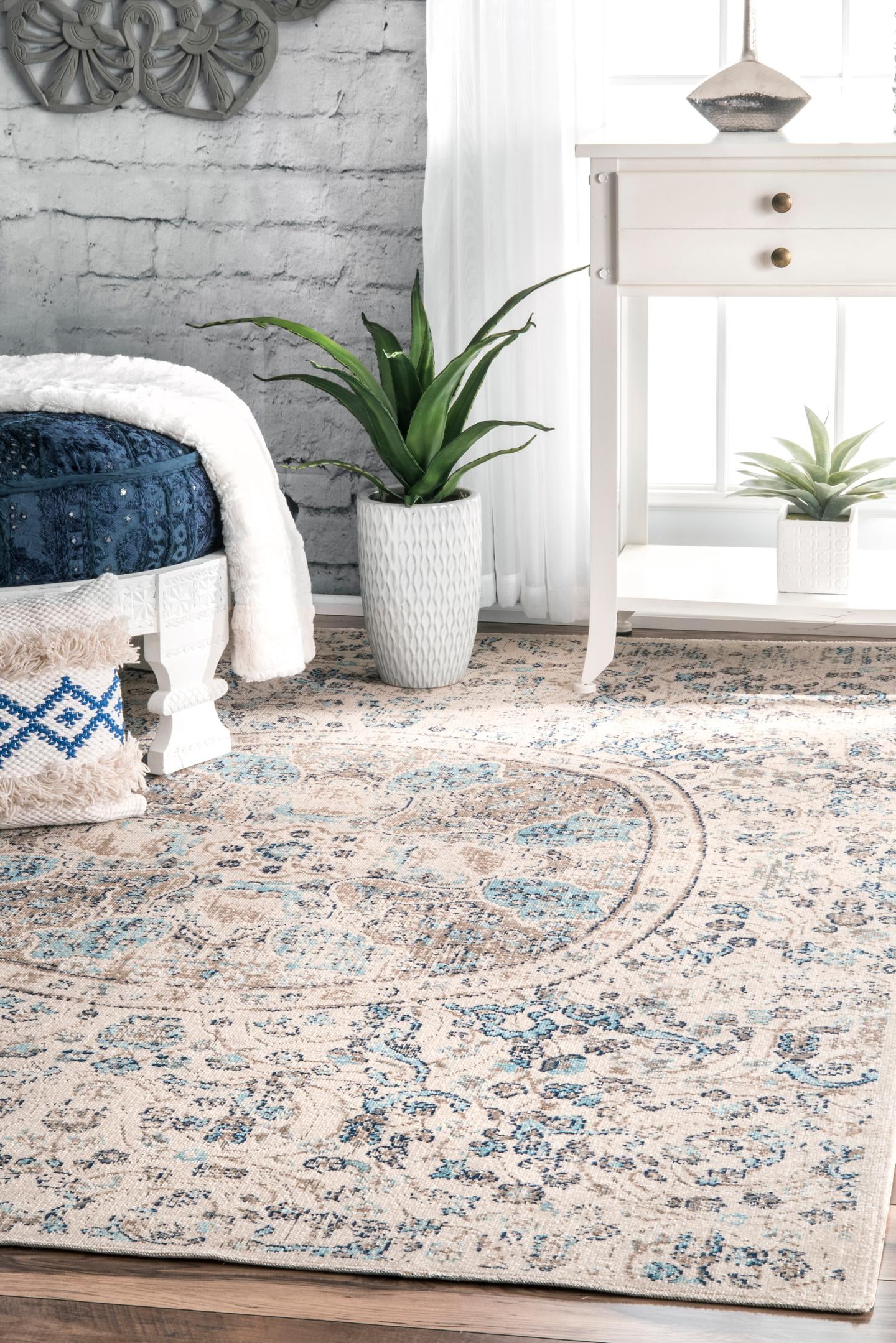 nuLOOM Celina Floral Mandala Area Rug or Runner - Walmart.com