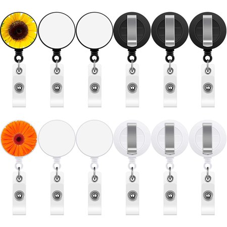 Sublimation Retractable Badge Reel Blank Sublimation Blanks Tag Holder ...