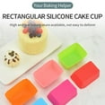 Rectangular Silicone Cupcake Liners Baking Cups Mould Kitchen Craft ...