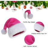 Velvet Santa Hat for Adults, Unisex Velvet Touch Comfort Christmas Hats ...