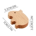 Hippo Shape No Drill Self Adhesive Wood Pull Handle for Wardrobe ...