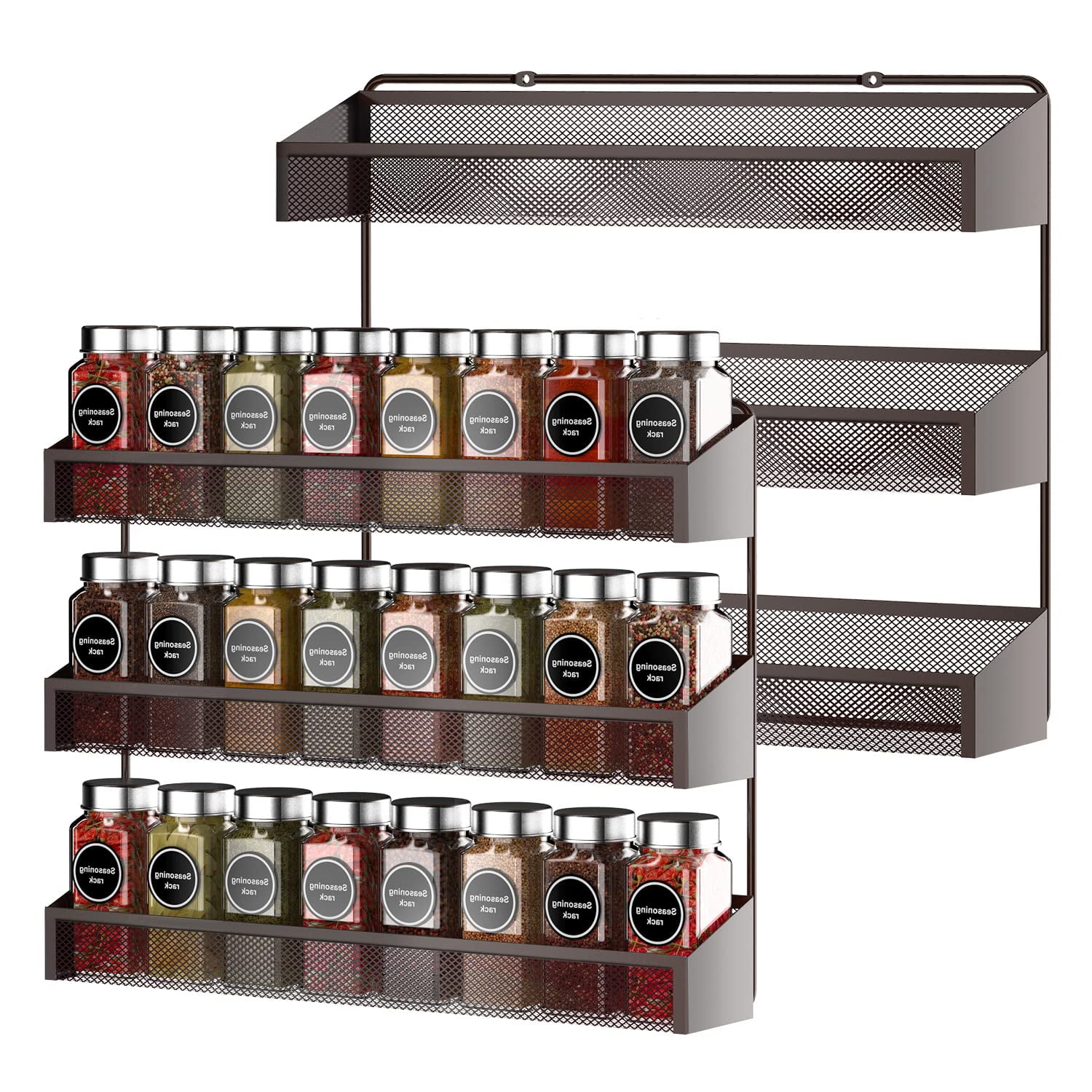 Bextsrack Spice Rack Wall Mount Spice Storage Rack Room Decor Hanging ...