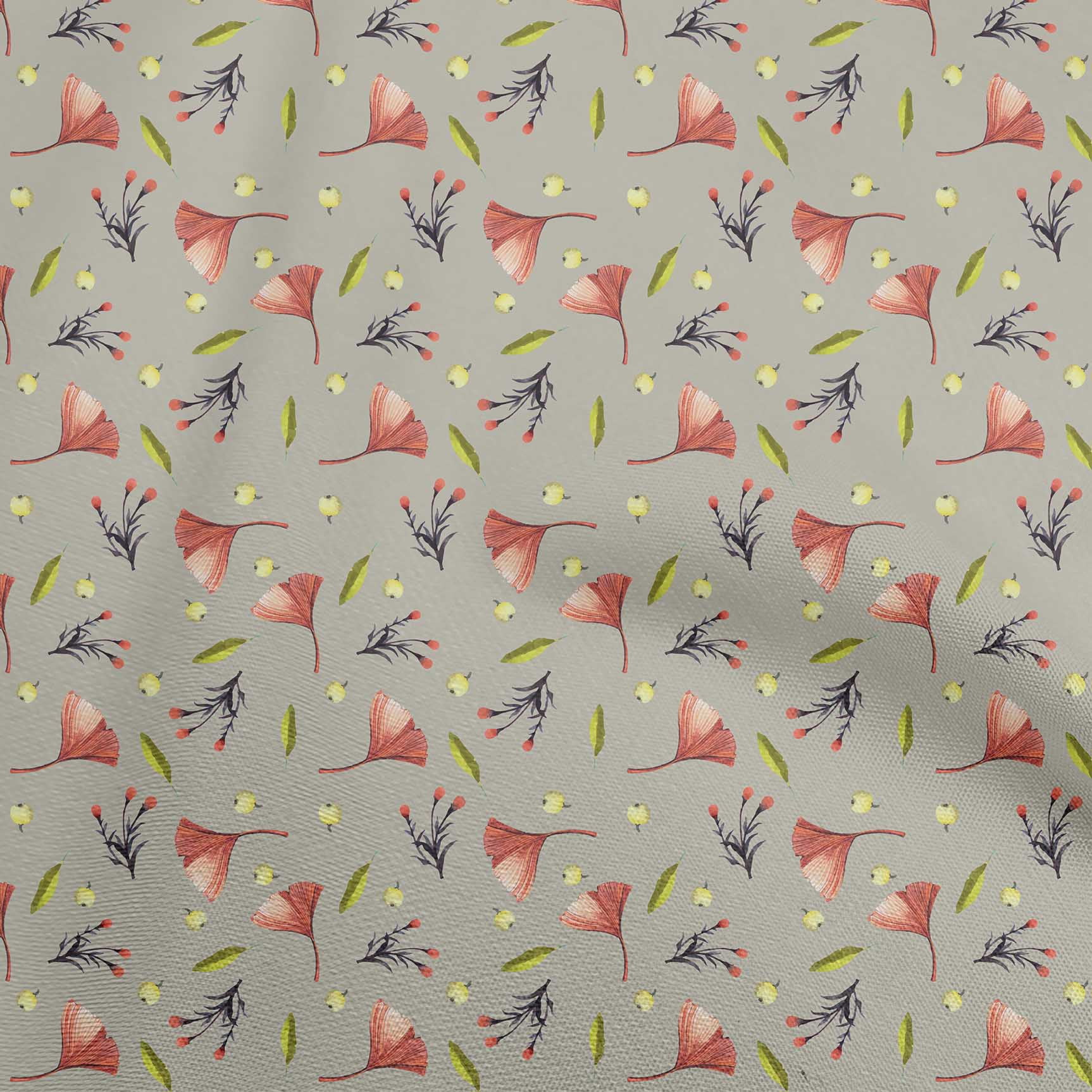 oneOone Velvet Dusty Gray Fabric Autumn Sewing Material Print Fabric By ...