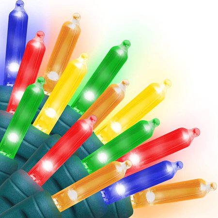 Multicolor Xmas Lights 17ft 50 LED Green Wire Fairy Starry Mini String ...