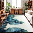 Area Rug 3x5ft Green Feather Washable Area Rugs for Living Room ...