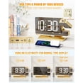 Projection Clock for Bedroom Ceiling, Digital Mirror Clock with 180 ...