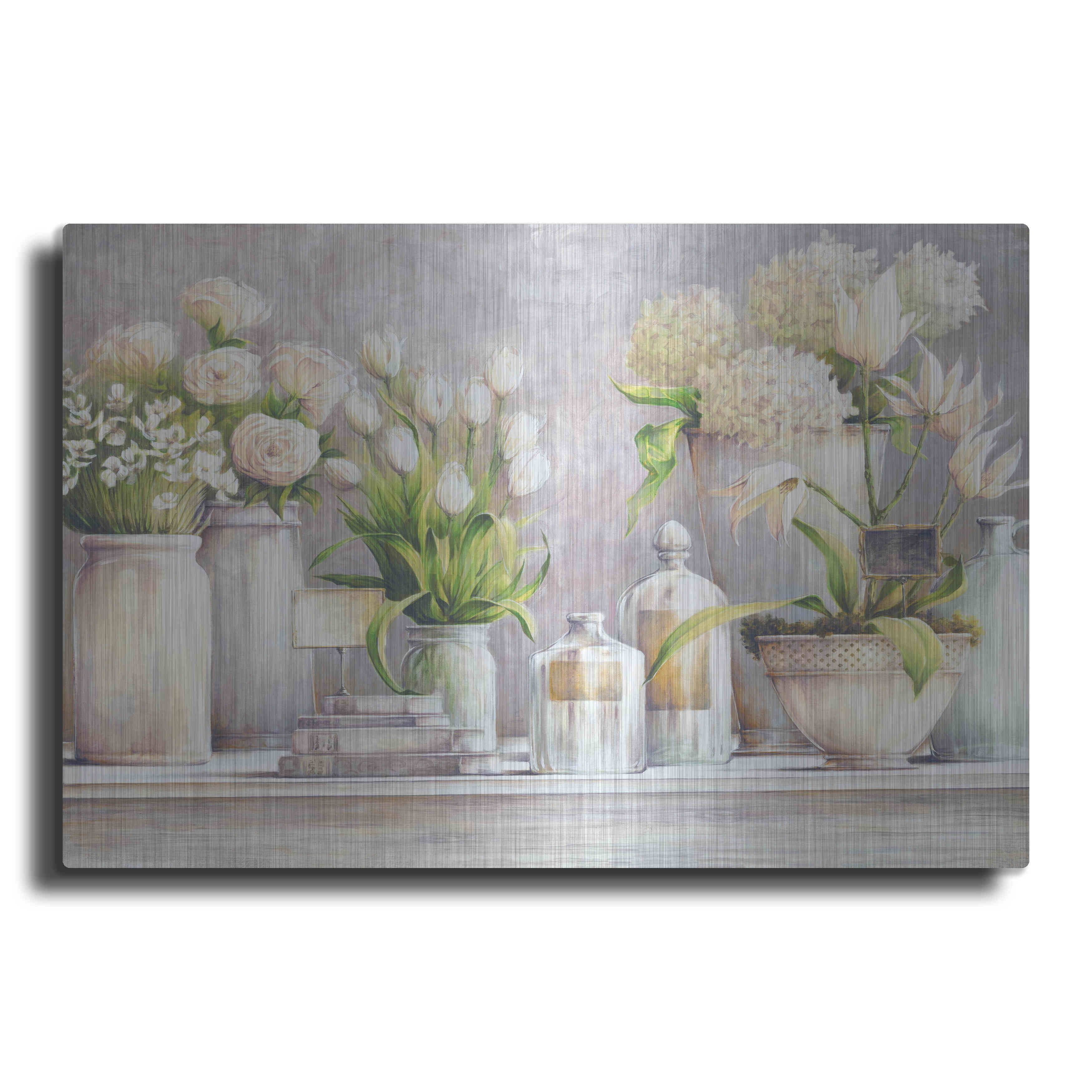 Luxe Metal Art 'Favorite Flowers' by White Ladder, Metal Wall Art, 36 ...