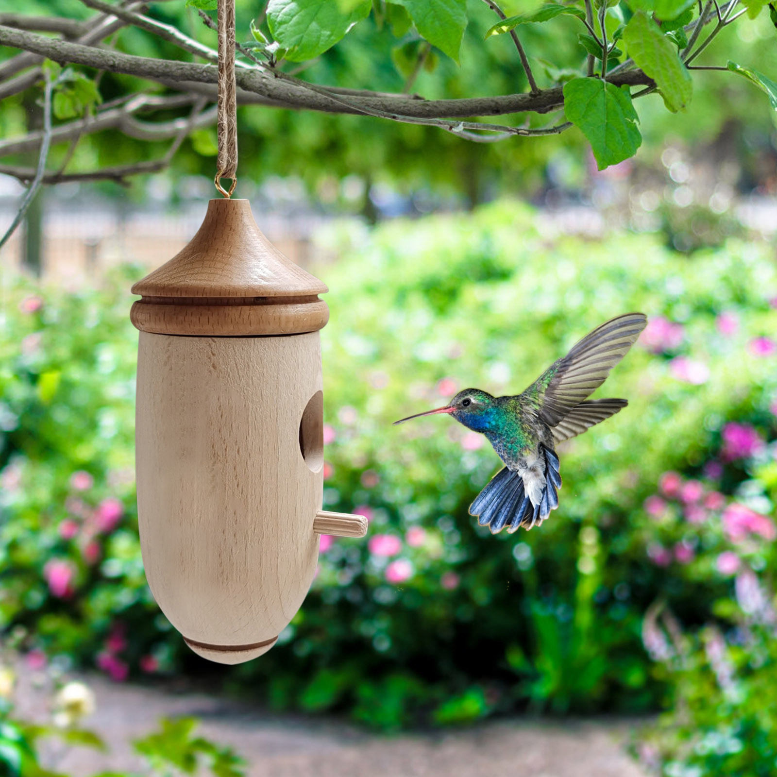 Fridja Hummingbird House, 2022 New Wooden Hummingbird House Exterior ...