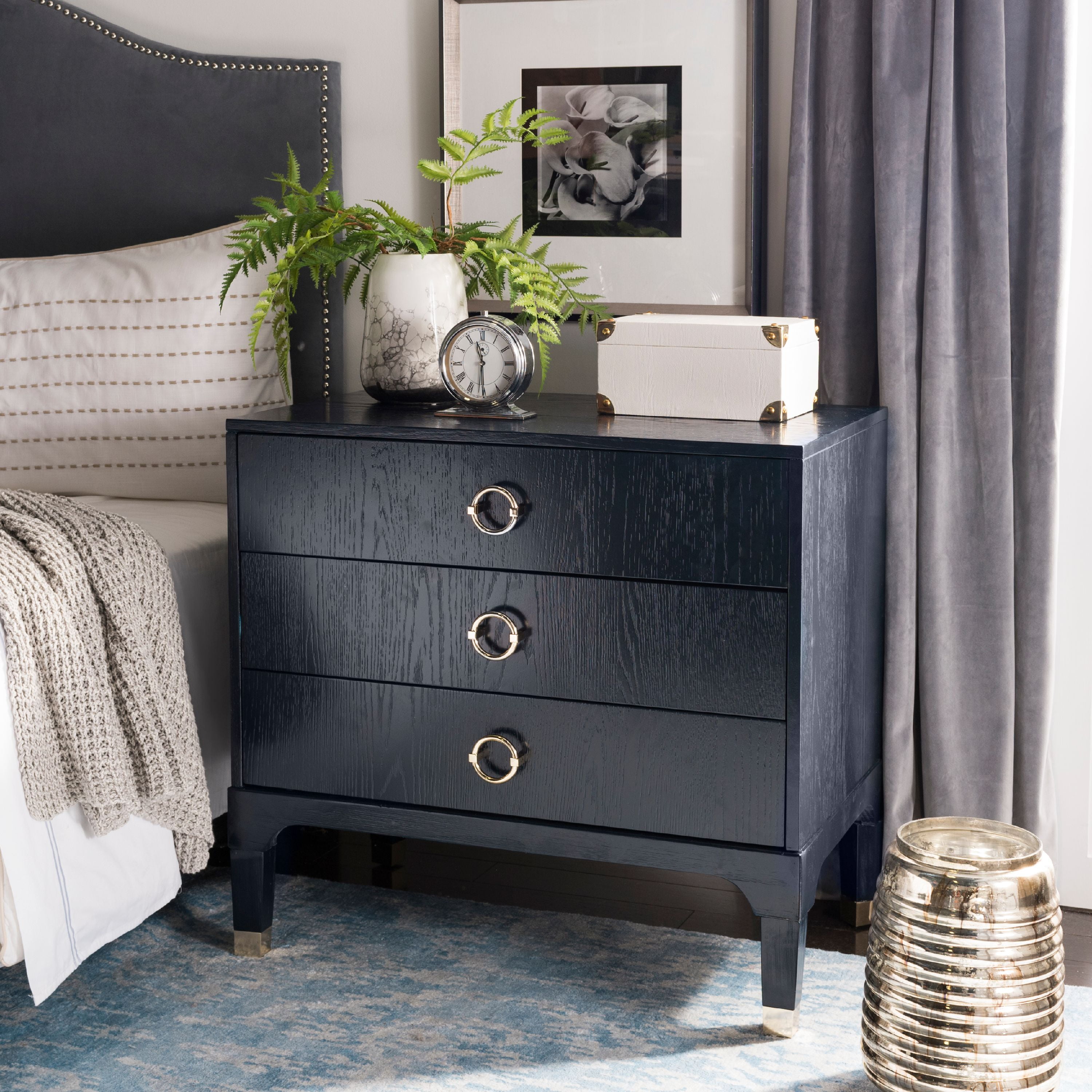 Safavieh Lorna 3-Drawer Contemporary Night Stand - Walmart.com Safavieh Lorna 3-Drawer Contemporary Night Stand - Walmart.com