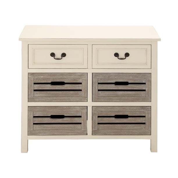 Decmode Farmhouse 28 X 31 Inch Rectangular Wooden Chest With Four Crate ...