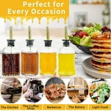 OUDIZZ 4pcs Syrup Dispenser Bottles for Coffee Bar, 7oz Simple Glass ...