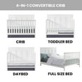 Oxford Baby Farmington 4-in-1 Convertible Crib, Rustic White, Wooden ...