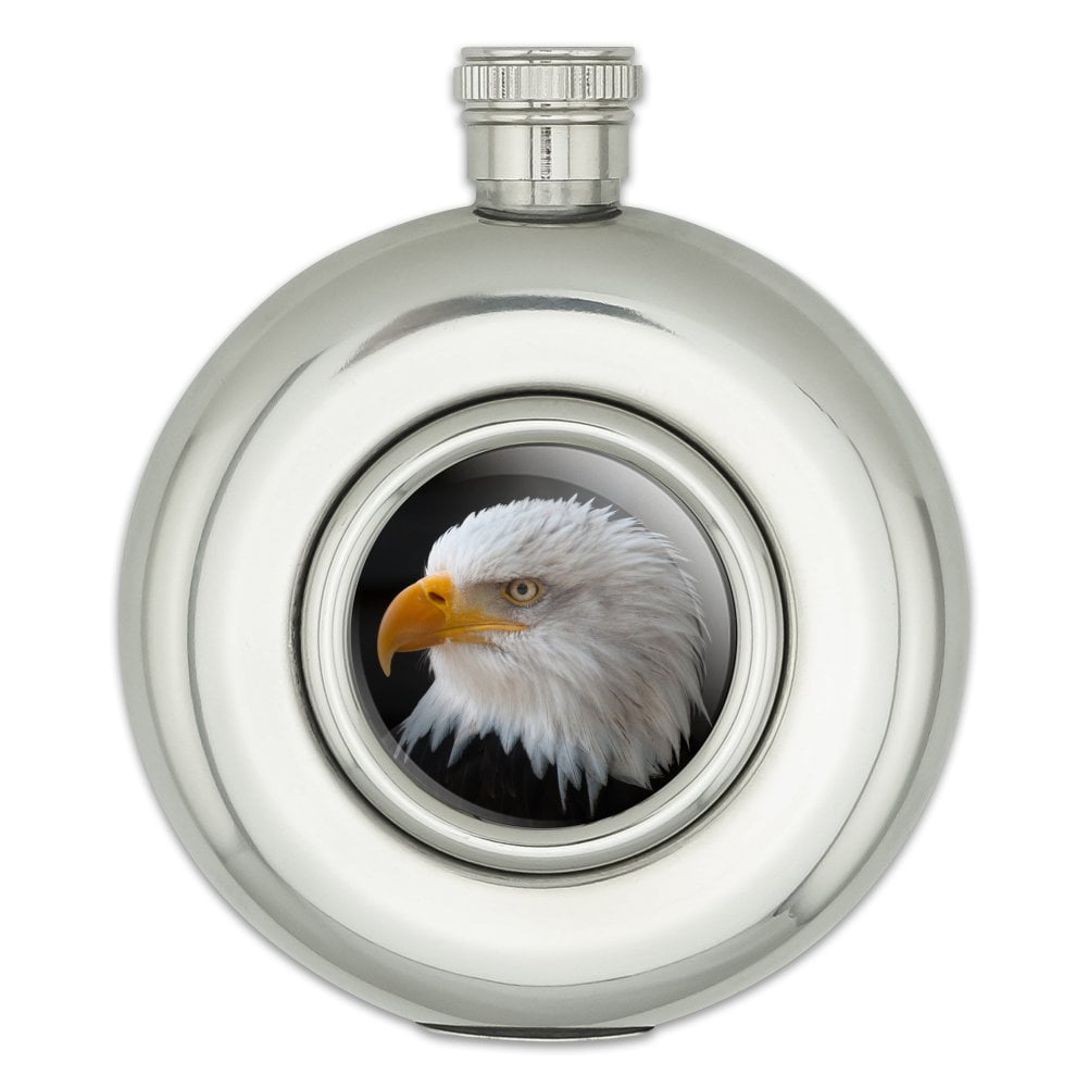Stoic Bald Eagle Round Stainless Steel 5oz Hip Drink Flask - Walmart.com