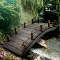1:12 Dollhouse Mini Wooden Arch Bridge with Railings Miniatures Fairy ...