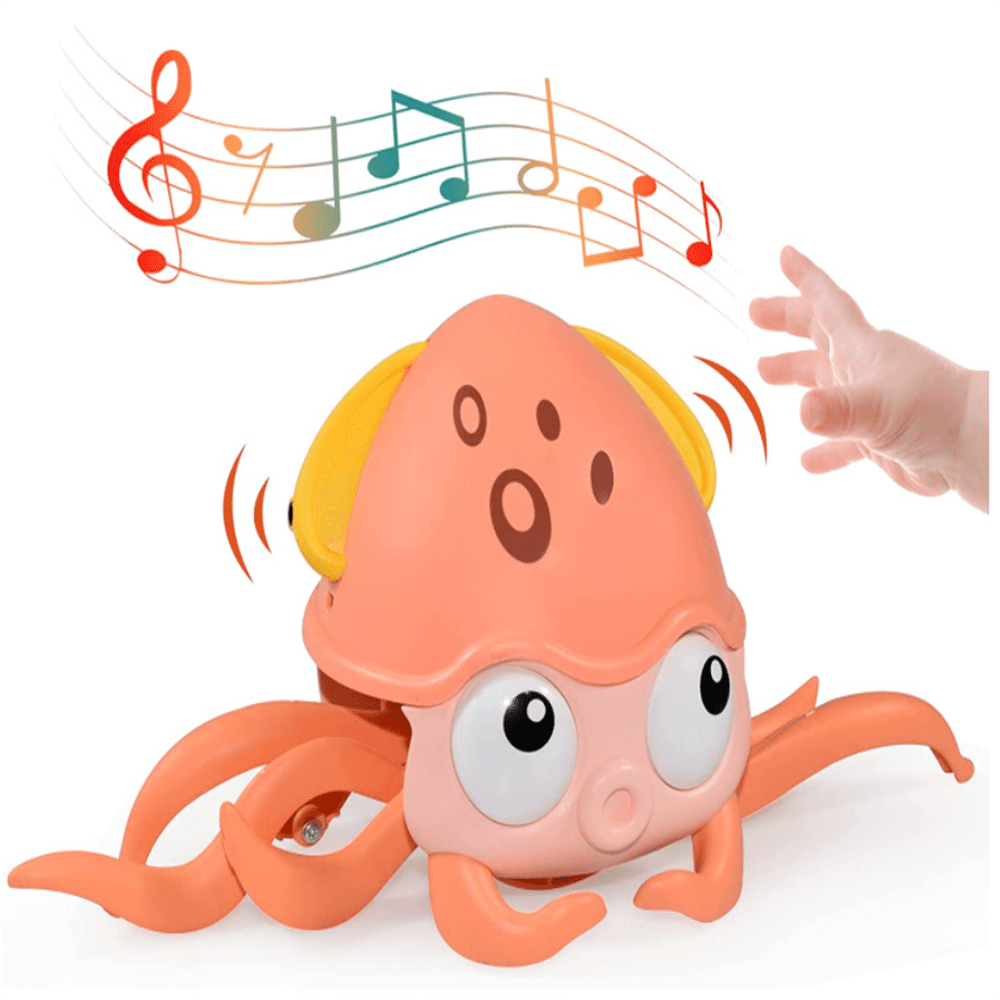 Baby Crawling Toy Musical Octopus Toy, Toddler Interactive Crawling ...
