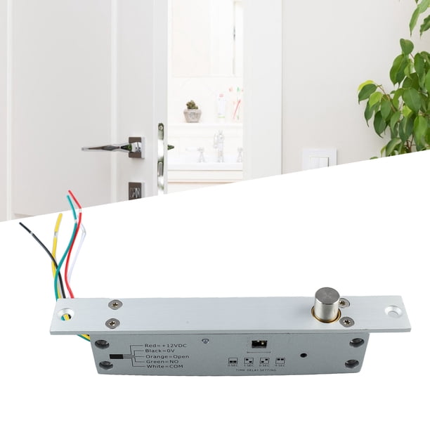 DC 12V 5 Lines Electric Lock - Narrow Deadbolt Drop Door Lock With Time ...