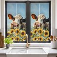 Cow Farmhouse Window Privacy Film Yellow Sunflowers Daisy Country ...