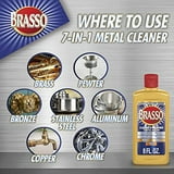 Brasso Multi-Purpose Metal Polish for Bronze, Copper & Aluminum, Liquid ...