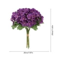 Cheapark Artificial Hydrangea Faux Flower Bouquet Realistic Floral ...
