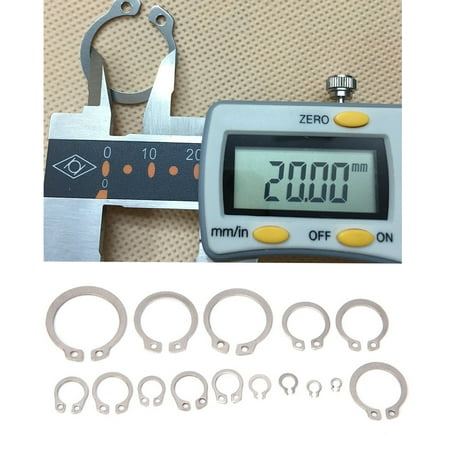 Fastener Hardware 225PCS 3~25 304 Stainless Steel Shaft Retaining Ring ...