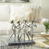 15" x 13" Gray Polystone Woman Sculpture, by DecMode - Walmart.com