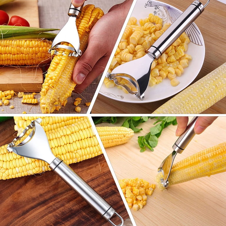 Corn Peeler Tool 2-Pack Stainless Steel Corn Strippers - Easy Kernel ...