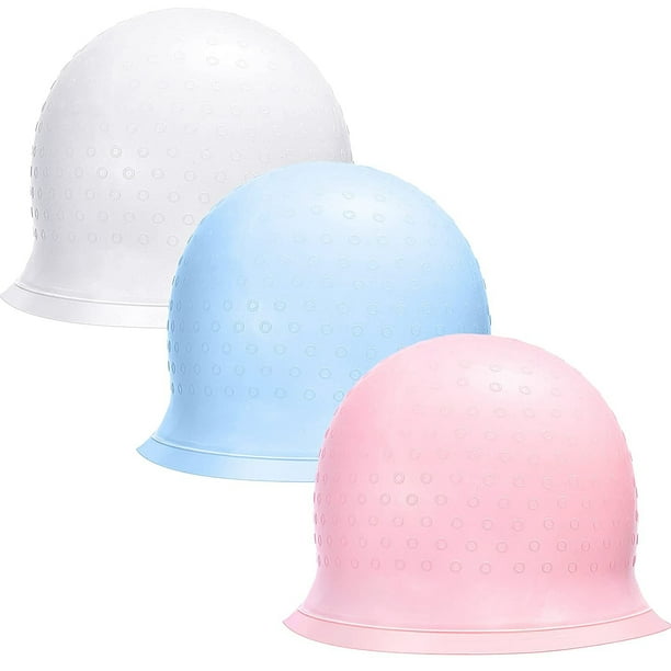 3 Pieces Reusable Silicone Hair Staining Cap Multicolor Hair Coloring ...