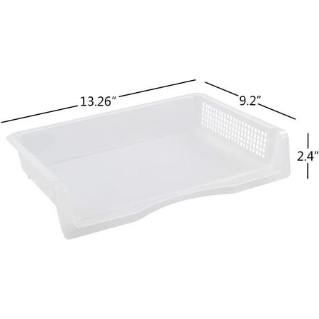 6-Pack Clear Stackable Paper Tray Basket, Office Desk File Tray ...