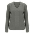 Womens Sweaters Casual Ladies Autumn And Winter Long Sleeve Solid Color