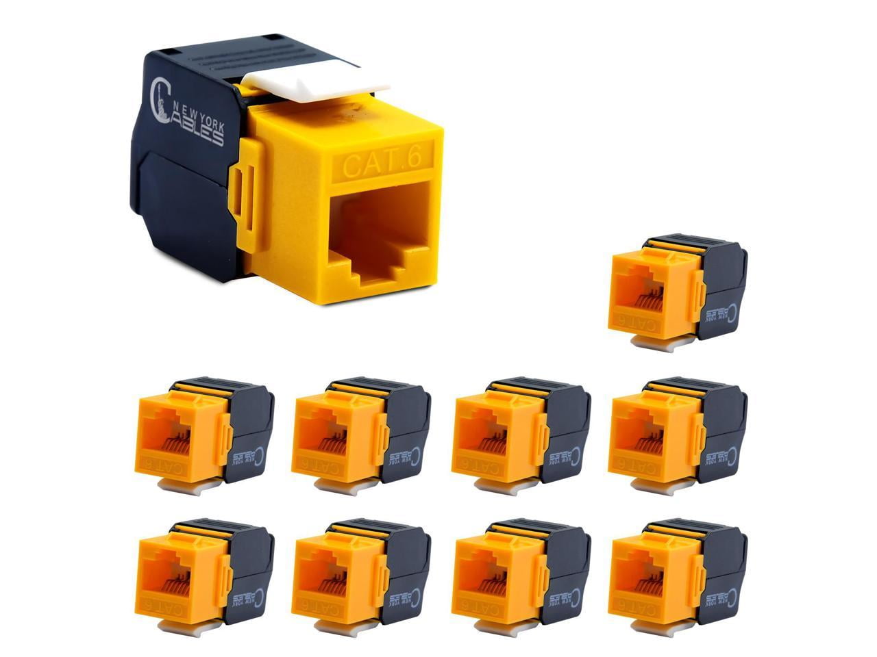 RJ45 UTP Ethernet Connector Vertical Cat 6 Keystone Jack Toolless ...