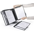 Black Plastic Desktop Document Reference Binder with 10 Double-Sided ...