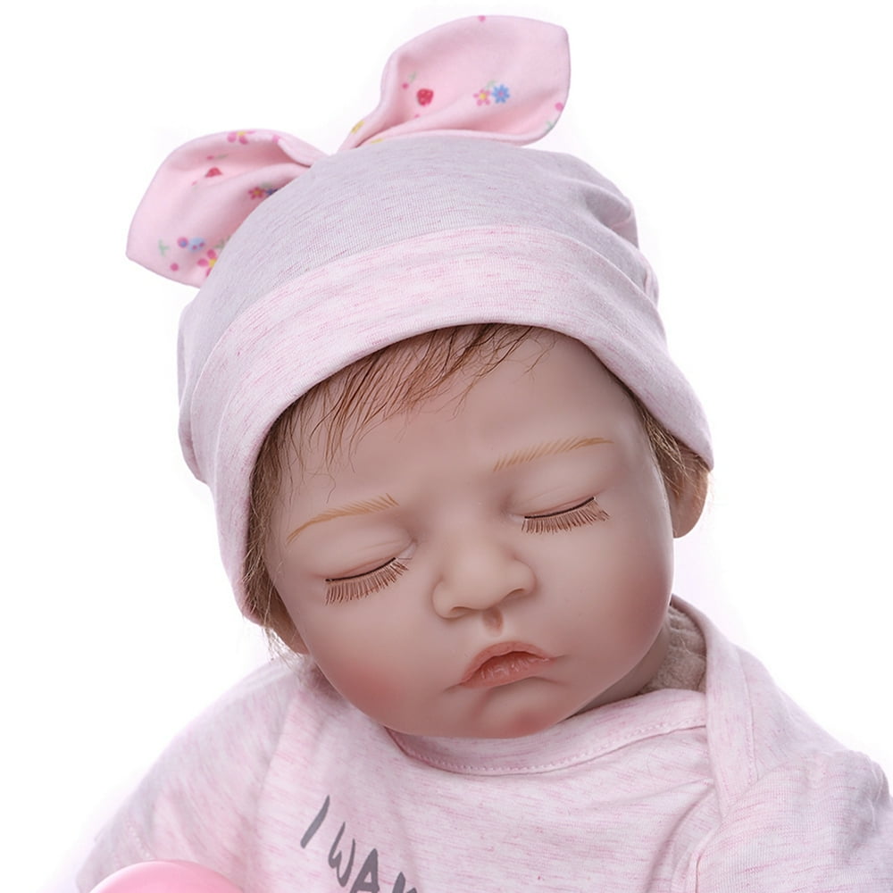 Tebru 20inch Beautiful Simulation Baby Girl Newborn Baby Doll in Pink ...