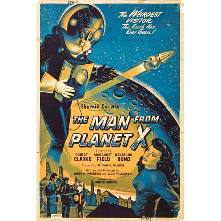 The Man From Planet X L-R: Pat Goldin Margaret Field On Poster Art 1951 ...