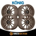 1 Konig 18x9.5 5X4.50 +35 47BZ Hypergram Race Bronze Wheel Rim ...