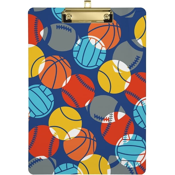 FMSHPON Sports Balls Clipboard Hardboard Wood Nursing Clip Board and ...