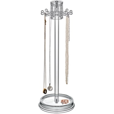 Sfugno Jewelry Organizer Stand, Double Rods, 6 Tier Storage Box for ...
