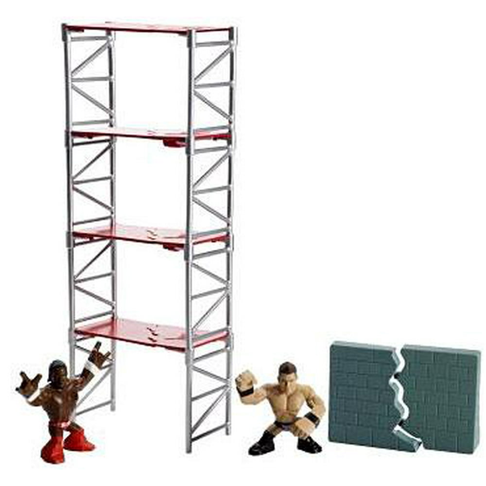 WWE Wrestling Rumblers Rampage Scaffold Smash Mini Figure Play Set ...