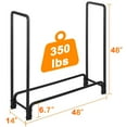 4 ft Outdoor Indoor Metal Firewood Rack, Heavy Duty Log Stand for ...