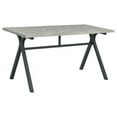 Tatum Rectangular Writing Desk Cement and Gunmetal - Walmart.com