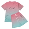 Byoo Tween Boy Casual Outfit Set Loose Fit Gradient Crew Neck Tee Shirt ...