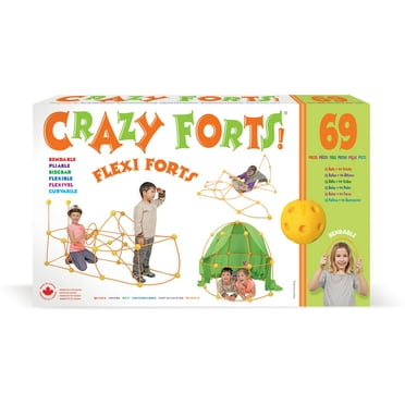 Crazy Forts! 69 Piece Buildable Indoor/Outdoor Play Fort Playset - Walmart.com