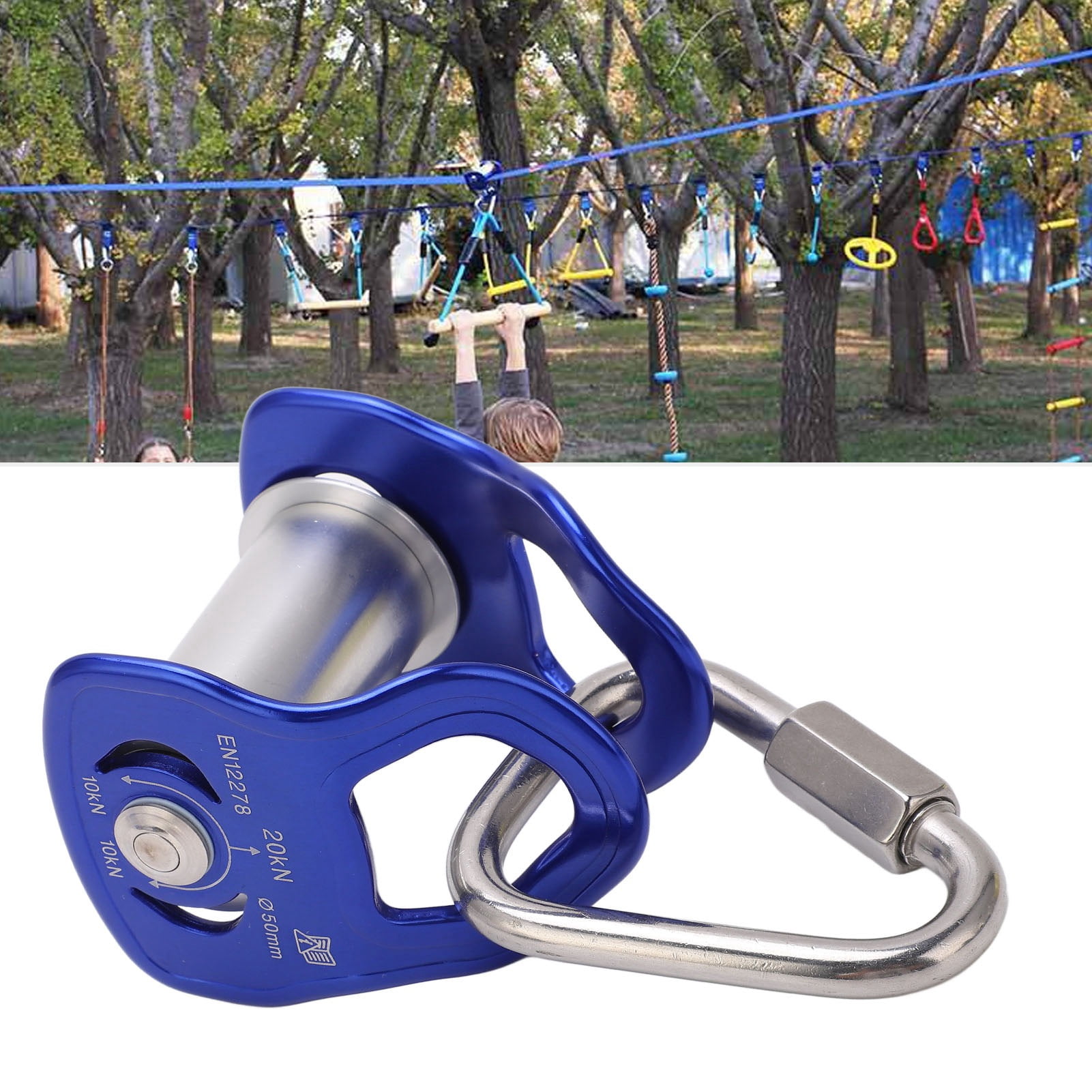 Slider Zipline Pulley, Aluminum Alloy Rugged Zipline Pulley Stable ...