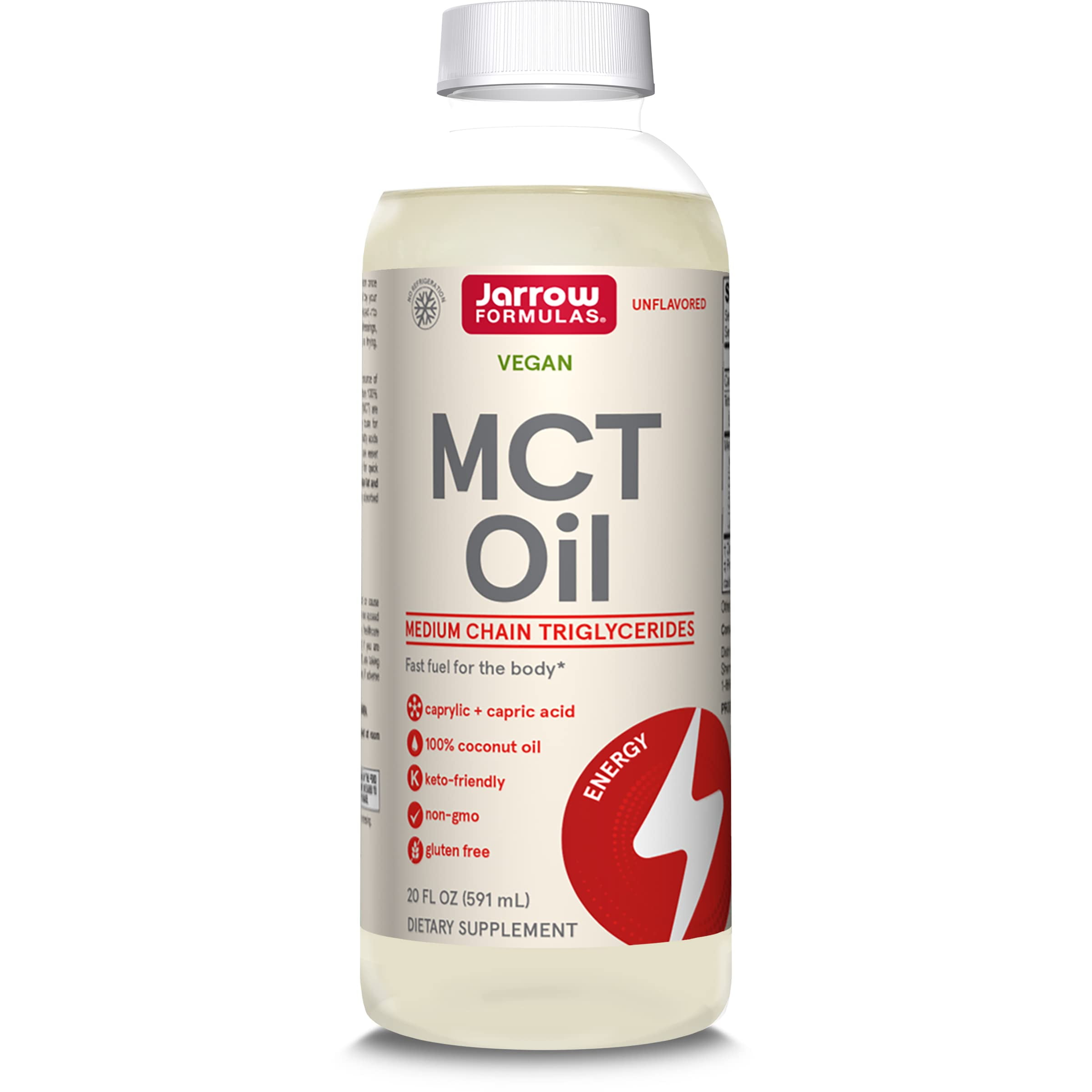 Aceite MCT Jarrow Formulas, 600 ml, que alimenta rápidamente los ...