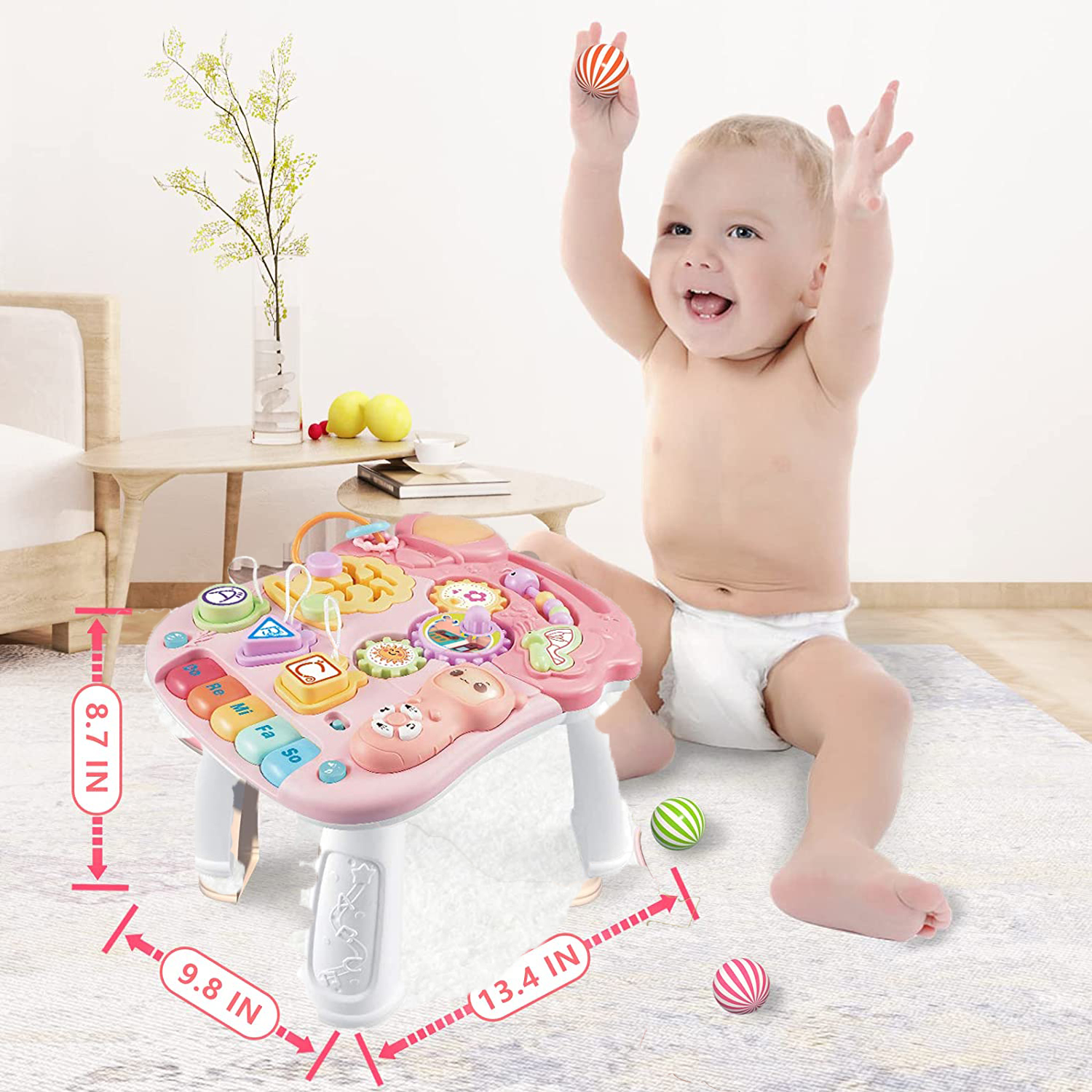Buy Ealing Baby Learning Walker Sit-to-Stand Baby Walker with Wheels ...