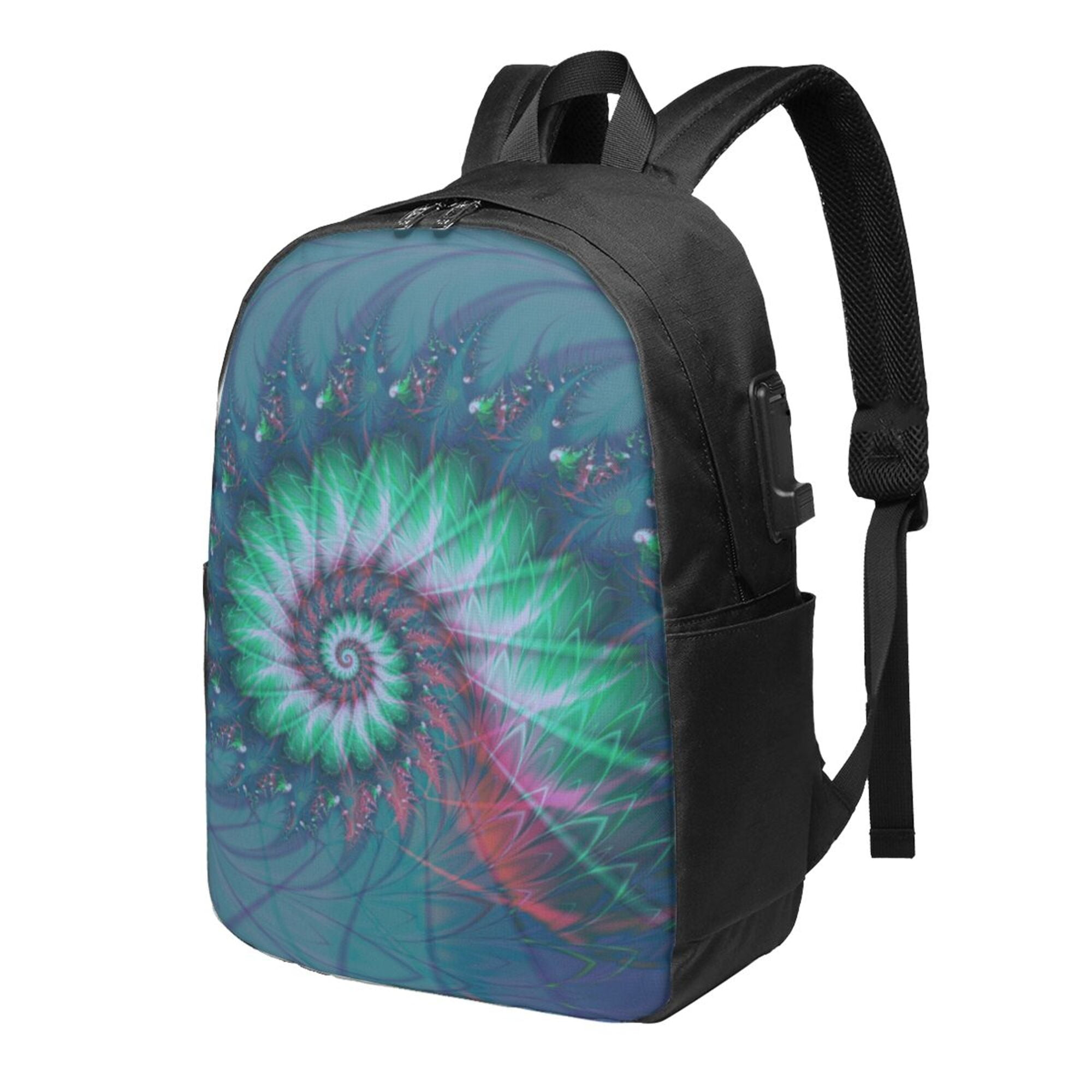 YFYANG 17" Laptop Backpack, Dream Spiral Geometry Fashion Travel Work ...